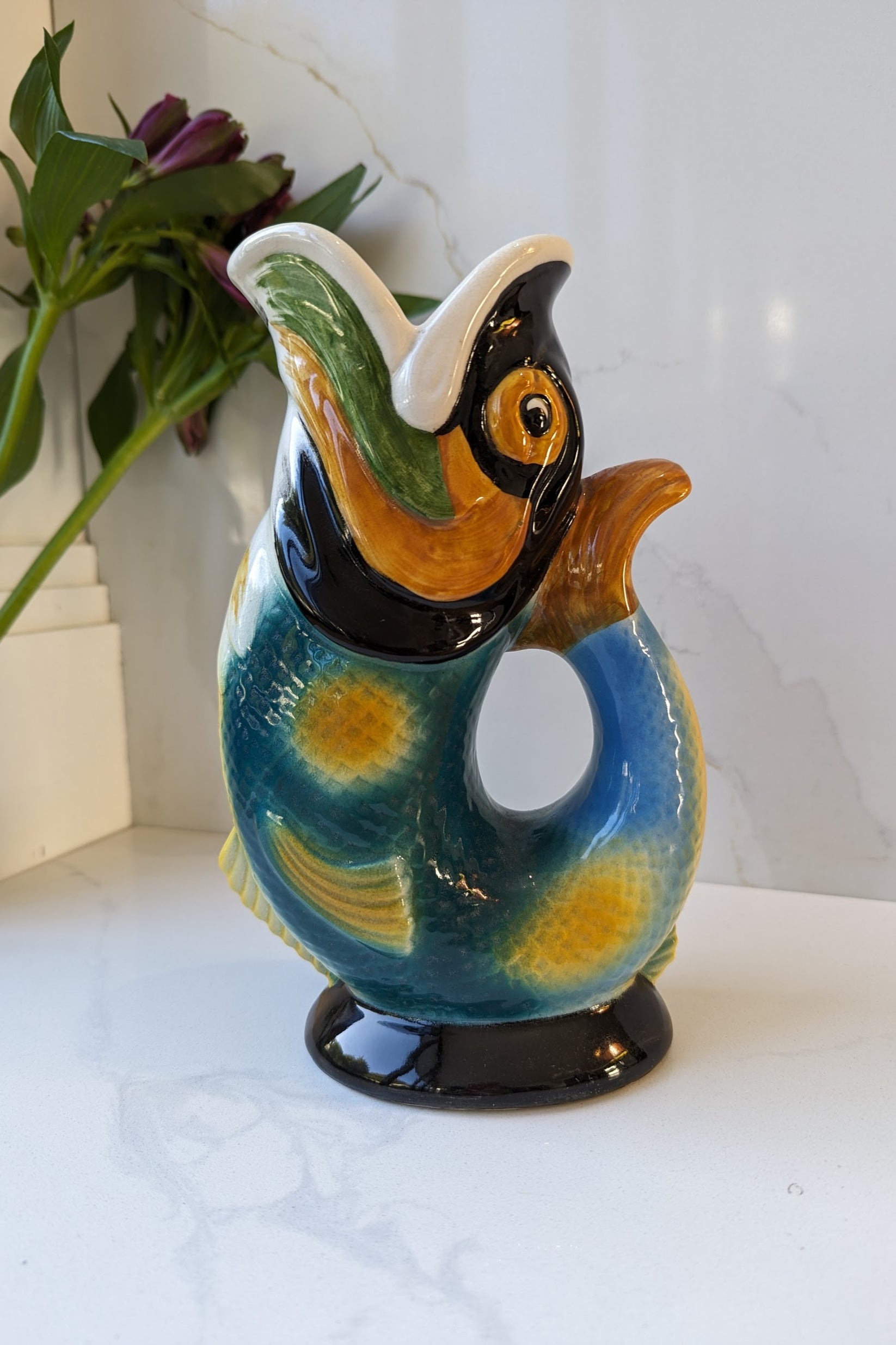 Original Royal Winton Hand Painted Gurgle Jug, Fish Gluggle Jug – Ada's ...