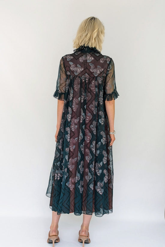 Early 1970s Jean Varon Vintage High Neck Prairie Smock Dress – Ada's ...